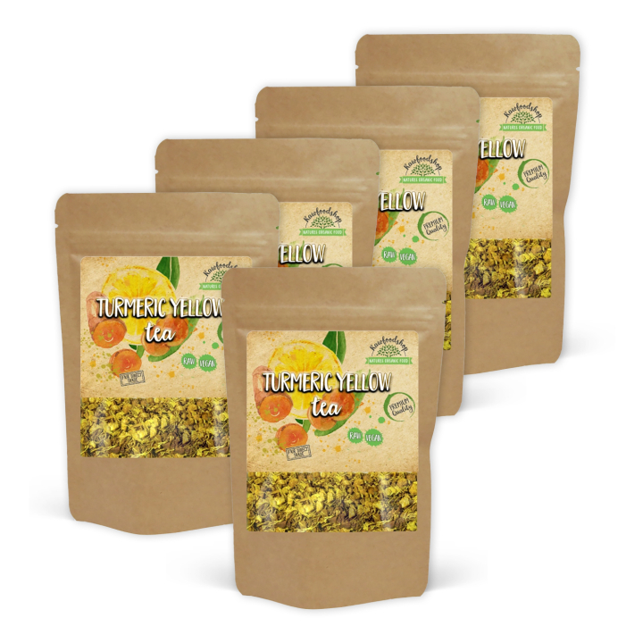 Turmeric Yellow Te 50g x 5 p | Kjøp urtete hos Rawfoodshop