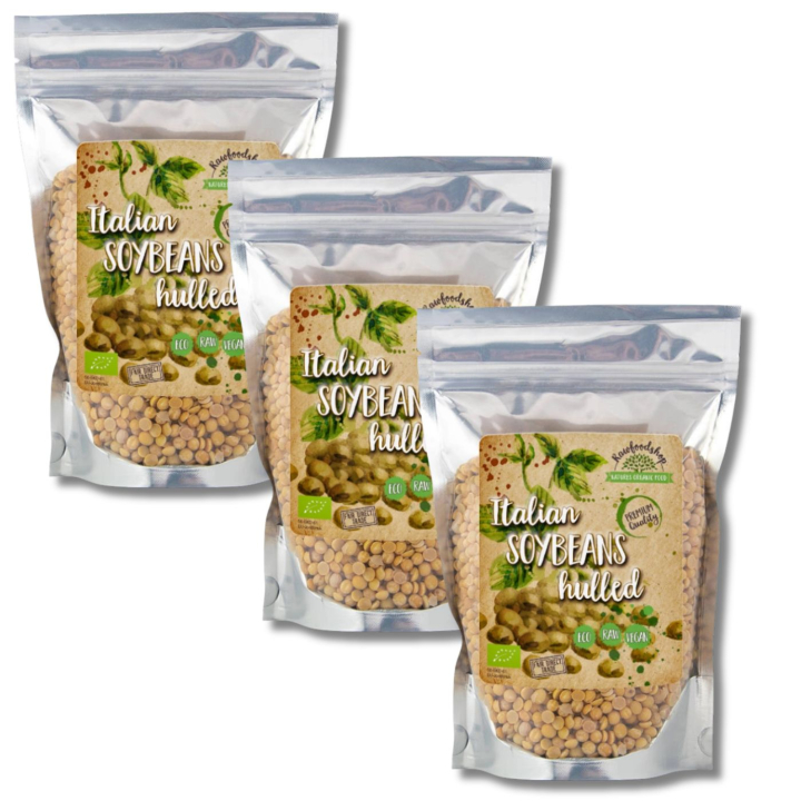 Sojabönor skallet EKO 1kg x 3 pakker | Rawfoodshop