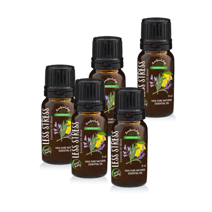 Less Stress Essential Oil Blend 10ml x 5 flasker | Rawfoodshop